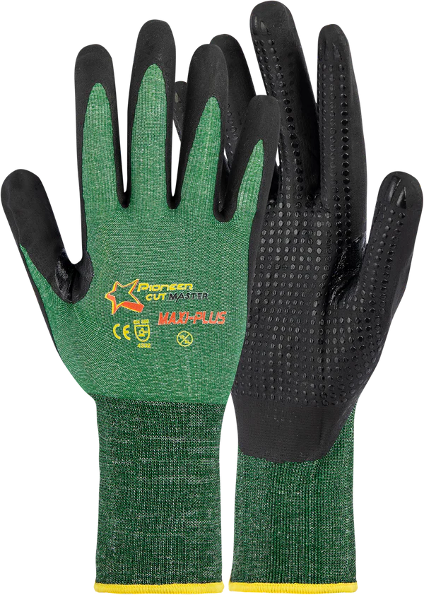 CUT MASTER MAXI-PLUS GLOVE CUT LV3 18G, FOAMED NITIRLE DOT PALM ...