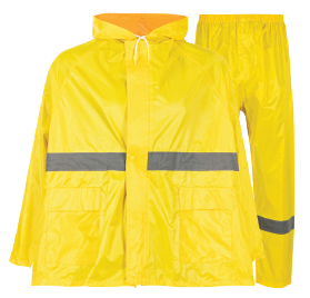RUBBERRISED RAIN SUIT YELLOW WITH REFLECTIVE TAPE – Precisionware